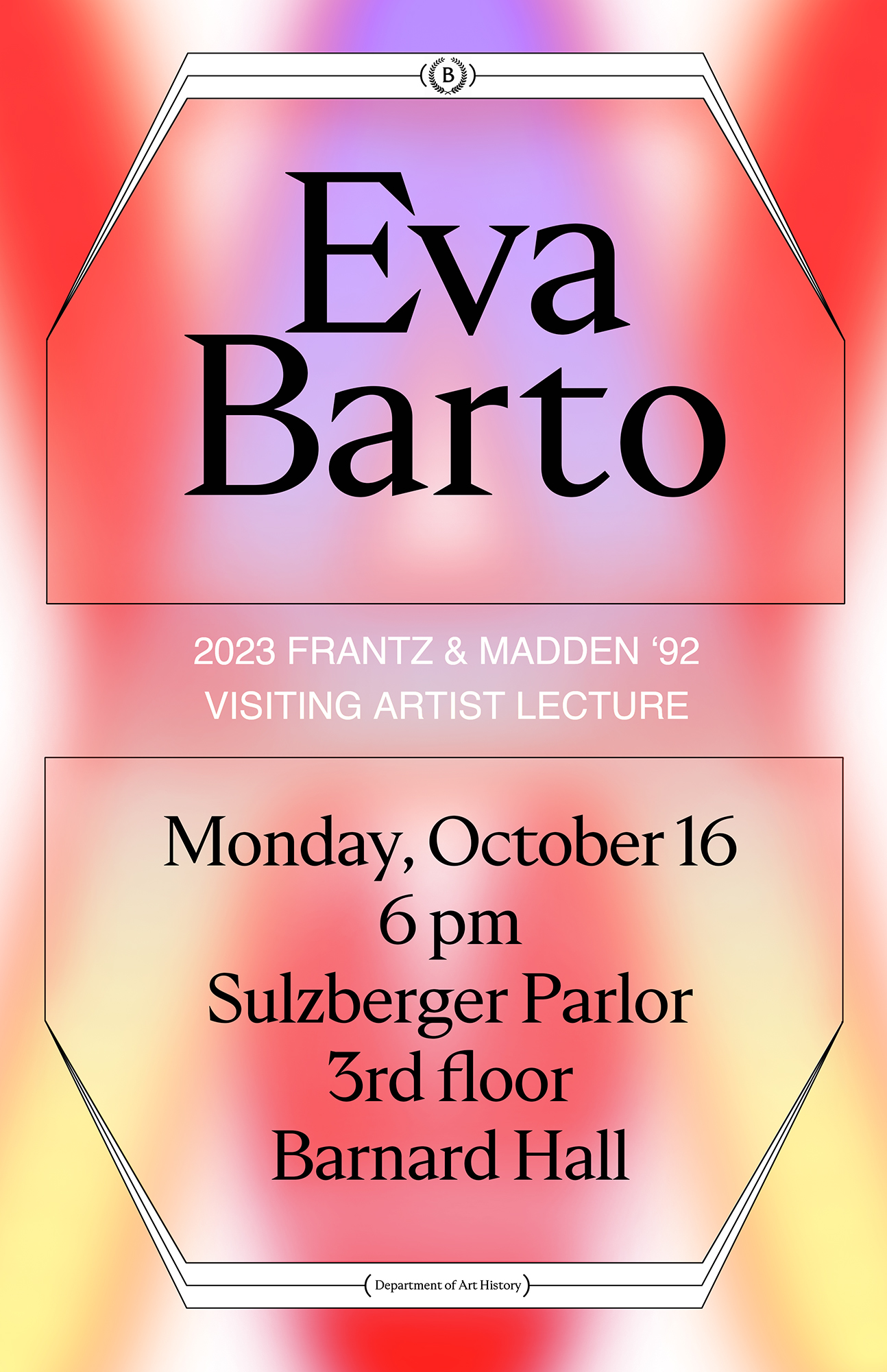 Frantz & Madden ’92 Emerging Art Fellow | Visual Arts Talk by Eva Barto ...